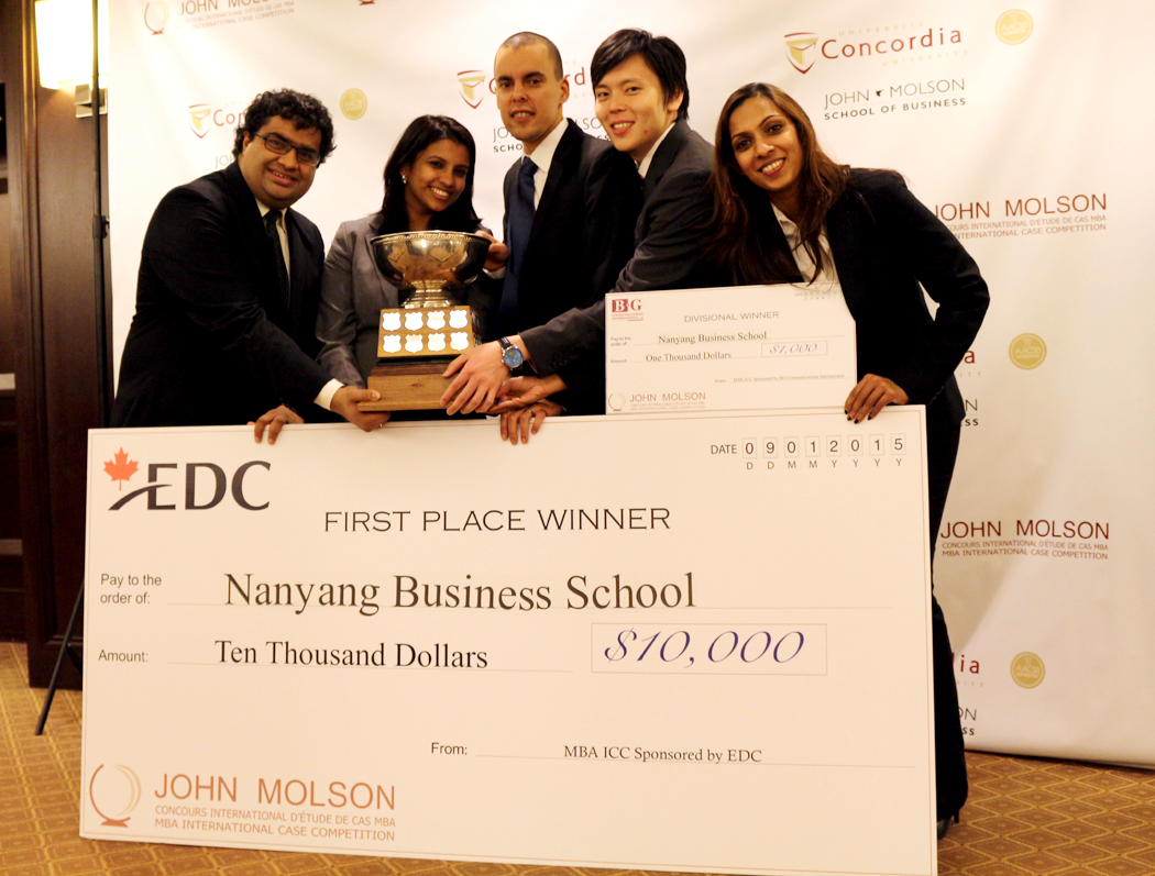 Nanyang Business School Wins 34th John Molson MBA Case Competition ...